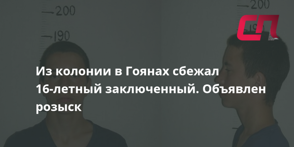 Из колонии в Гоянах сбежал 16-летный заключенный. Объявлен розыск | СП ...